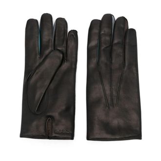 Paul Smith Schwarze Lammnappa-Handschuhe mit durchgehendem Fingerdesign - - Accessories - Herren - Schwarzk - L