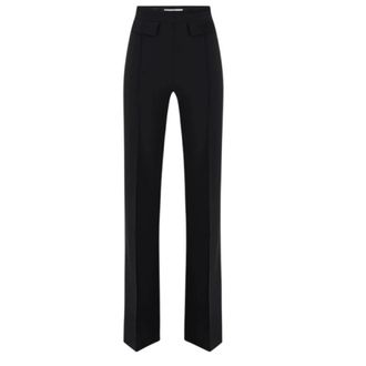 Elisabetta Franchi Femme, Pantalons, Noir, Taille: 44 FR Pantalon Cr&ecirc;pe Double Stretch