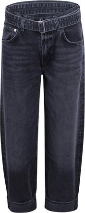 A Gold E Femme, Jeans, Noir, Taille: W24 Cuffed Taper Jeans