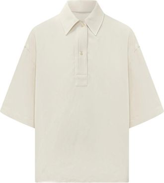 STUDIO NICHOLSON Femme, Tops, Beige, Taille: 36 FR Half Placket SS Shirt