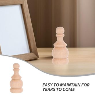 NUOBESTY 4 St&uuml;ck Runde H&ouml;lzerne Treppenaufs&auml;tze aus Massivholz Unbemalte Dekorative Gel&auml;nder Endkappen im R&ouml;mischen Stil f&uuml;r Veranda und M&ouml;bel Selbstgemacht Zi