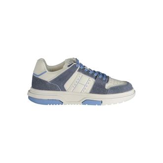 Tommy Hilfiger Blau Polyester Sneakers mit Schn&uuml;rsenkeln- Kontrastdetails- Logo - - Shoes - Damen - Blau - 38 EU