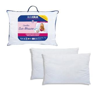 Bleu Calin Set aus 2 Kopfkissen rechteckige mit individueller Füllmengenregulation, 50x70 cm, Weiß