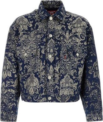 Junya Watanabe Homme, Vestes, Multicolore, Taille: L Damask Trucker Jacket