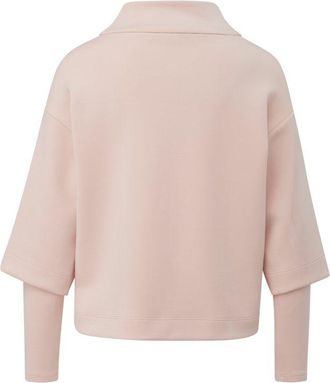 s.Oliver Black Label Sweatshirt mit gro&szlig;em Stehkragen und Doppellayer-&Auml;rmeln