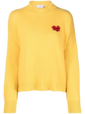 Giada Benincasa pull en maille intarsia - Jaune