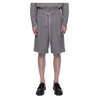 Song for the Mute Homme, Shorts, Gris, Taille: M Double Pleated Shorts