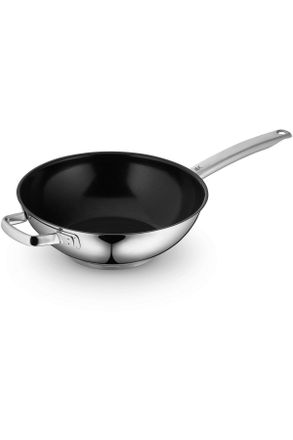 WMF Wokpfanne Durado, Edelstahl, Metall, backofengeeignet, rostfrei, antihaftbeschichtet, Kochen, Pfannen, Woks