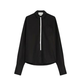 Sportmax Femme, Blouses et Chemises, Noir, Taille: 36 FR Chemise Popeline Noire Oversize
