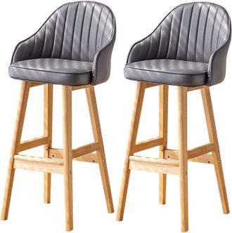 Generic Barhocker, K&uuml;cheninsel-Thekenst&uuml;hle, Holzgestell, Tragkraft 150 kg, gepolsterter hoher Barhocker