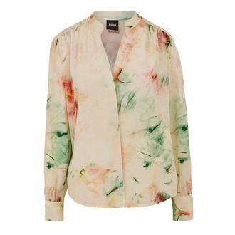 HUGO BOSS Bluse f&uuml;r Damen, Seide (Bunt)