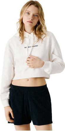 Pepe Jeans London Red Bull Racing Damen Cropped Logo Hoody Sweatshirt (1er Pack), Weiß (gebrochenes Weiß), S