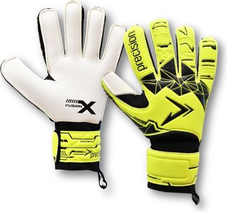 Precision Training Fusion X Erwachsene Torwarthandschuhe Flat Cut Essential Fußball, Fluo Yellow, 11