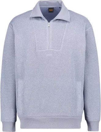 Boss Orange by Hugo Boss BOSS Orange Herren Pullover blau Baumwolle unifarben