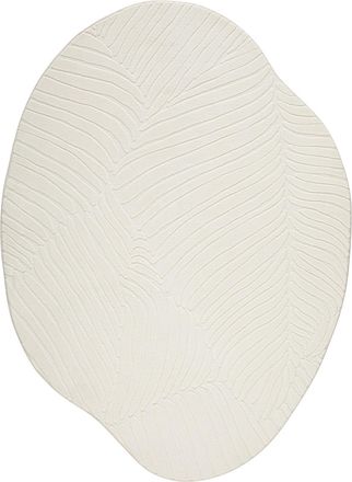 Novel Webteppich Ellipse, Beige, Kunststoff, Blatt, 120x160 cm, f&uuml;r Fu&szlig;bodenheizung geeignet, in verschiedenen Gr&ouml;&szlig;en erh&auml;ltlich, pflegeleicht, leicht zusam