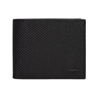 Lacoste Petit portefeuille Chantaco en cuir piqu&eacute; - unisex - Accessoires - Noir - Taille: ONE Size