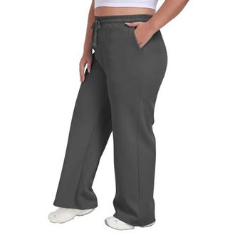 Generic Pantalon Jogging Femme D&eacute;contract&eacute; Jambe Large Polaire Pantalon de Surv&ecirc;tement Taille Elastique Confortable Ample 2026 Id&eacute;al pour Les Femmes en rondeu