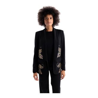 5 Progress Tiger Strass Blazer - - Jackets - Damen - Schwarzk - L