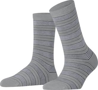 Falke Damen Socken Stripe Uniform W So Baumwolle gemustert 1 Paar, Grau Silver 3203, 35-38
