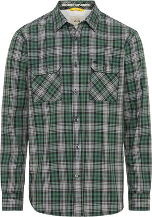 Camel Active Herren Kariertes Hemd aus Reiner Baumwolle Gr&uuml;n, Menswear-L