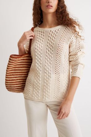 Gerard Darel Pull en crochet ajour&eacute; - LAURINA - Ecru