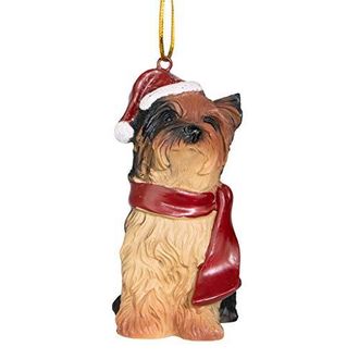 Design Toscano Christmas Ornaments, Weihnachten Yorkie Ferienhundeornamente