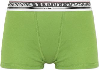 Versace Femme, Sous-v&ecirc;tements, Vert, Taille: 46 FR Cale&ccedil;ons Boxers en Jersey de Coton C&ocirc;tel&eacute;