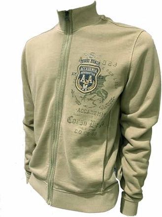 Aeronautica FE1926 Sweat-shirt à fermeture Éclair pour homme Corso Dragon Pull Cardigan, vert militaire, XL