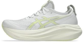 Asics Asics Chaussures de Course Gel-Nimbus 27 pour Homme, Blanc/Jaune, 44.5 EU