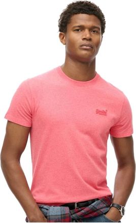 Superdry Homme, Tops, Rose, Taille: 2XL T-Shirt Brod&eacute; Logo Vintage