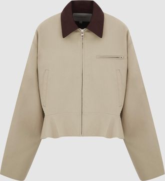 J.W.Anderson Veste Curved Hem Workwear Nougat Chocolate