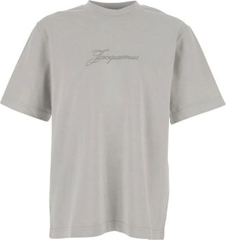 Jacquemus Homme, Tops, Gris, Taille: XL Le T-shirt Pigmento