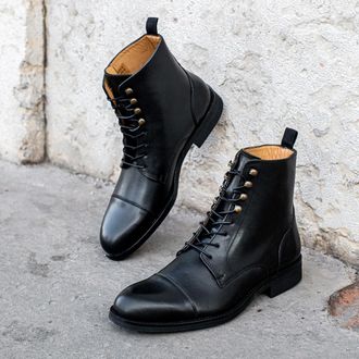 Bexley Enfield II Gomme city - Boots homme noir patiné