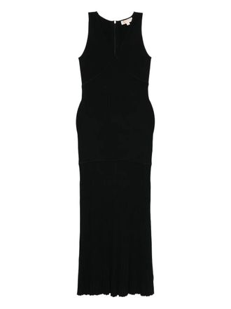 Michael Kors robe longue &agrave; design c&ocirc;tel&eacute; - Noir