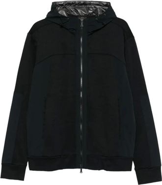 Paul & Shark Homme, Sweatshirts et sweats &agrave; capuche, Noir, Taille: XL Sweat &agrave; capuche zipp&eacute; en coton et nylon