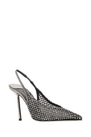 Le Silla Womens Gilda Heel Silver Fabric