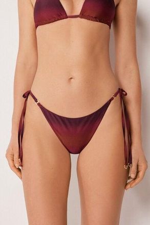 Calzedonia Brazilian-bikinihose Mit Schmalen B&auml;ndchen Soft Shades Rot