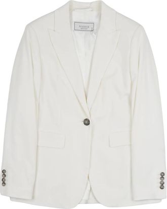 PESERICO Femme, Vestes, Blanc, Taille: 40 FR Blazer &agrave; un bouton