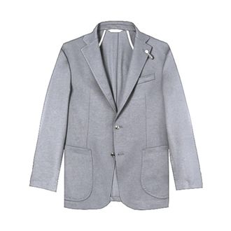 Baldessarini Herren Melierter Grauer Blazer mit Reverskragen - - Jackets - Herren - Grau - M