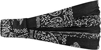 LIPODO Bandeau Bajala en Coton pour Femme - Foulard Bandana Hiver Automne Printemps Été Printemps-été - Taille Unique Noir