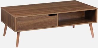 Sweeek Table Basse Vintage décor Bois de Noyer