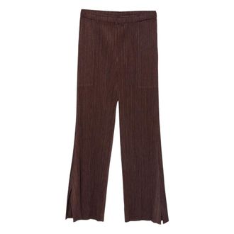 Issey Miyake Femme, Pantalons, Brun, Taille: 44 FR Pants