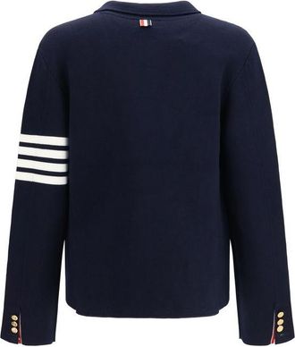 Thom Browne Mens Blue Wool Oves Aries Full-Length Jacket Clothing