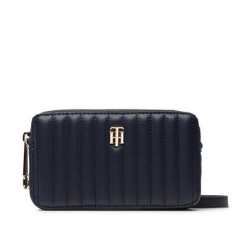 Tommy Hilfiger Handtasche Tommy Hilfiger Th Timeless Camer Bag Quilted AW0AW13143 Dunkelblau