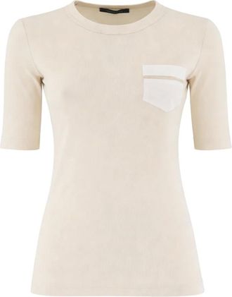 Fabiana Filippi Femme, Tops, Jaune, Taille: 40 FR T-shirt ras du cou