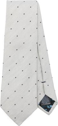 Paul Smith cravate &agrave; pois - Gris