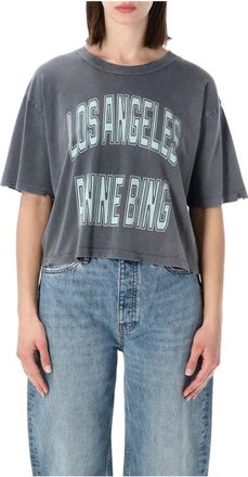 Anine Bing Femme, Tops, Gris, Taille: 38 FR Johnny Cropped Tee