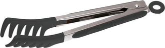 Sambonet Gadgets 51595B32 - Spaghetti-Zange aus 18/10 Edelstahl und Silikon, Design-Kochutensil, Abmessung 23 cm - Schwarz