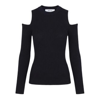 Jucca Rundhals-Strickware - - Knitwear - Damen - Schwarzk - M