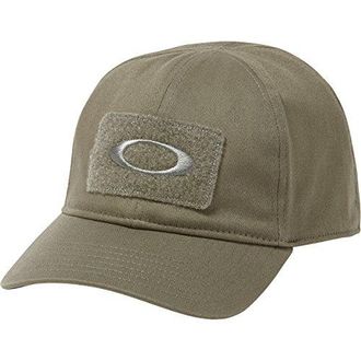 Oakley Mens Si Cotton Cap, Worn Olive, S/M